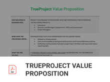 TrueProject Value Proposition Document | TrueProject